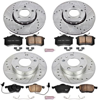 2002-2003 Audi A4 Brake Disc And Pad Kit Powerstop Audi Brake Disc And ...